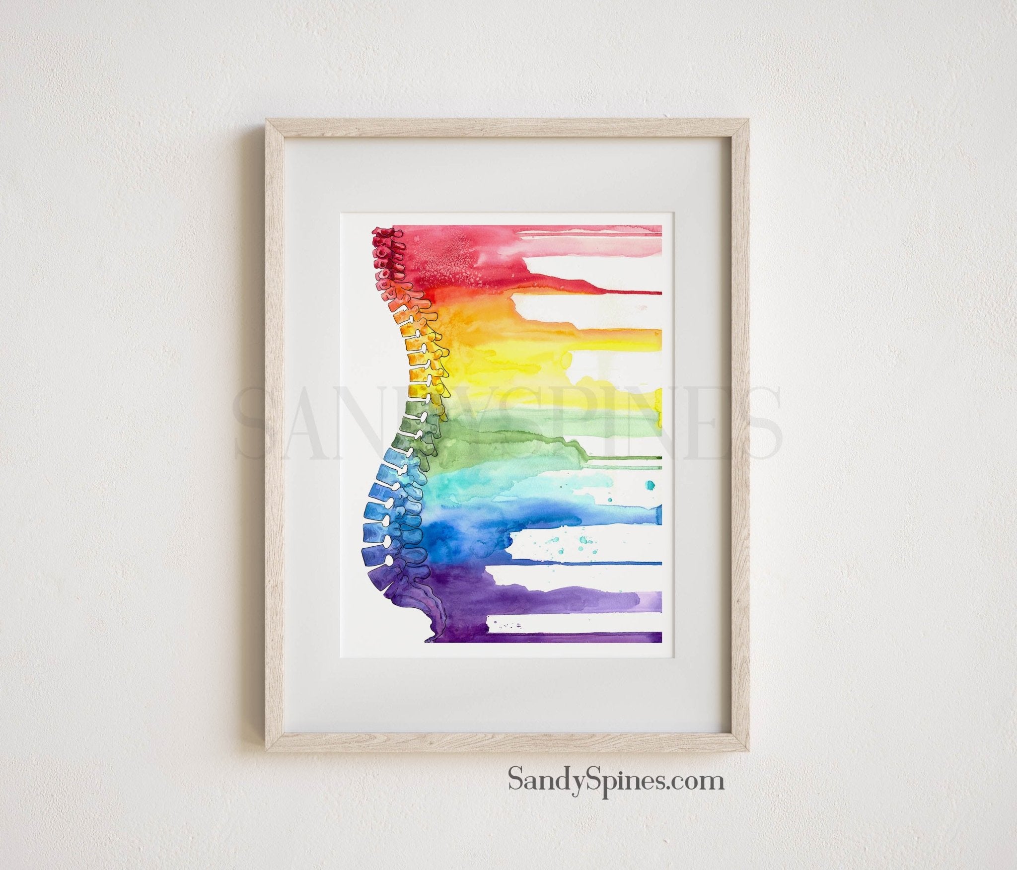 Rainbow Lady Spine Print | Abstract Anatomy – SandySpines