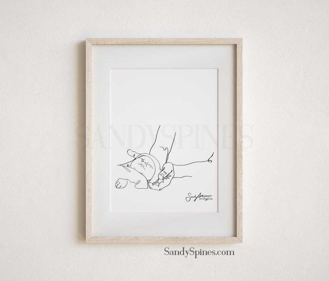 Pediatric Line Art #1 | Modern Chiropractic Art – SandySpines