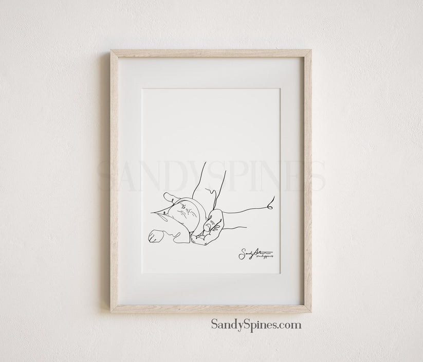 Pediatric Line Art #1 | Modern Chiropractic Art – SandySpines